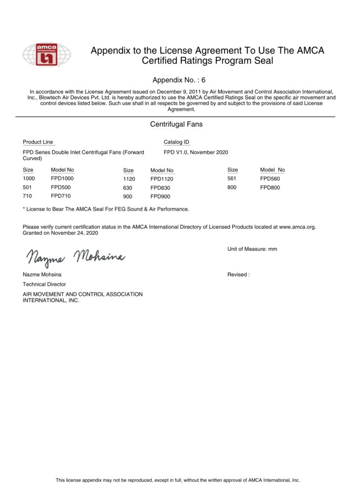 Blowtech Certifications & Licenses | Quality & Compliance